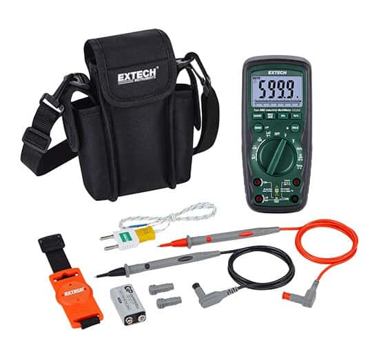 Extech EX520A High-Accuracy True-RMS Heavy-Duty Industrial Multimeter ...