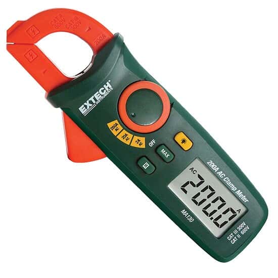 Extech MA130 Mini 200A AC Clamp Meter from Cole-Parmer