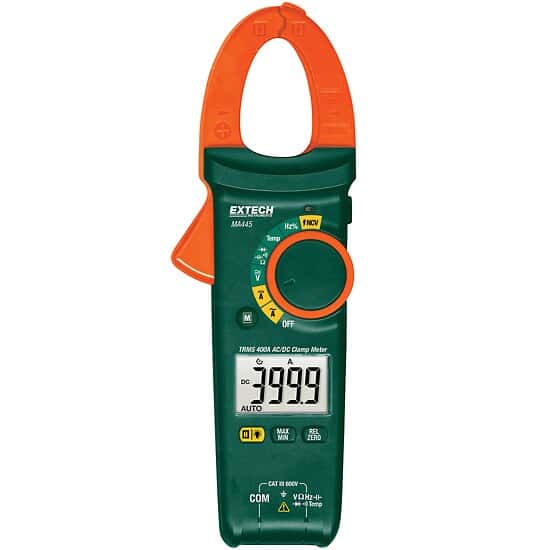 Extech MA445 TrueRMS Clamp Meter with NCV and Type K, 400 A AC/DC from ...