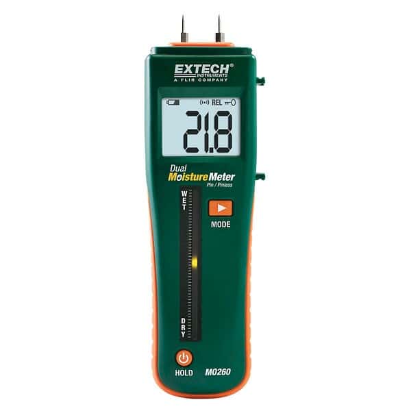 Extech MO260 Pocket Moisture Meter with Pin/Pinless Combination from ...