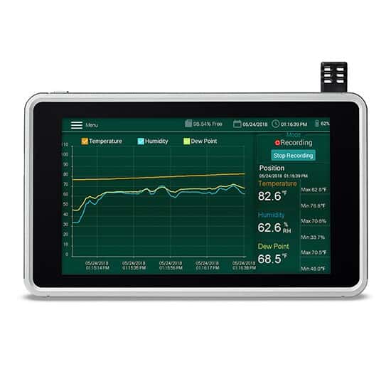 Extech RH550 Temperature/Humidity Paperless Recorder with Touchscreen ...