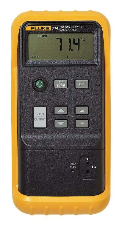 Fluke 714 Thermocouple Calibrator, Accepts 9 Thermocouple Types from ...