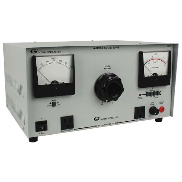 Global Specialties 105-1507 Variable Isolated AC Source, 150 VAC at 10 ...