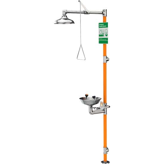 Guardian Equipment Combination Safety Shower with Eyewash, Stainless ...