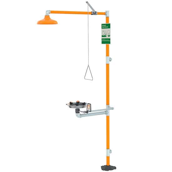 Guardian Equipment Combination Safety Shower with Eyewash, Barrier-Free ...