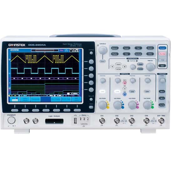 GW Instek GDS-2204A Digital Oscilloscope, 4 channel, 200 MHz from Cole ...
