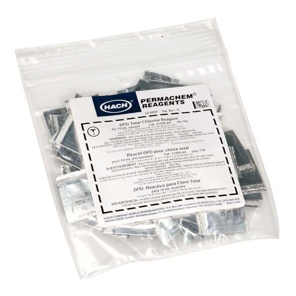Hach 21055-69 Colorimeter Test Kit , Free Chlorine (USEPA), 0 to 2.0 ...