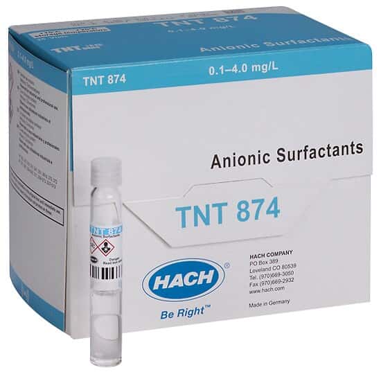 Hach TNT874 TNTplus® Spectrophotometer Chemistry, Anionic Surfactants ...