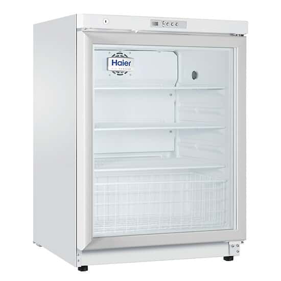 Haier HYC-118A(115V/60Hz) 4.2 Cu Ft 2-8℃ Glass Door Undercounter Pharmacy Refrigerator, 115 VAC ...
