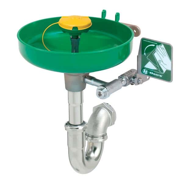 Haws Axion MSR Eyewash Bowl, Wall-mount, ABS Plastic bowl with trap ...