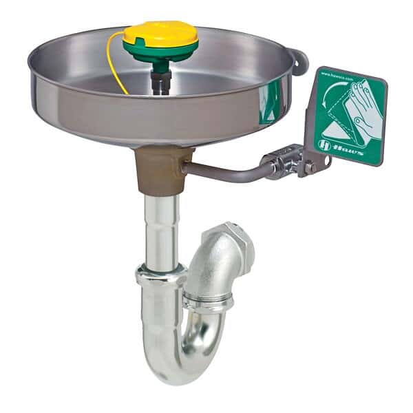 Haws Axion MSR Eyewash Bowl, Wall-mount, Stainless steel bowl with trap ...