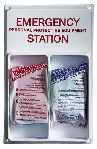 Healer Products 1995 Personal protection/CPR station from Cole-Parmer