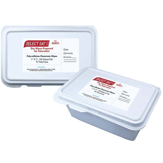 High-Tech Conversions SS-NT1-77 Cleanroom wipes, dry, solvent ready, 7 ...