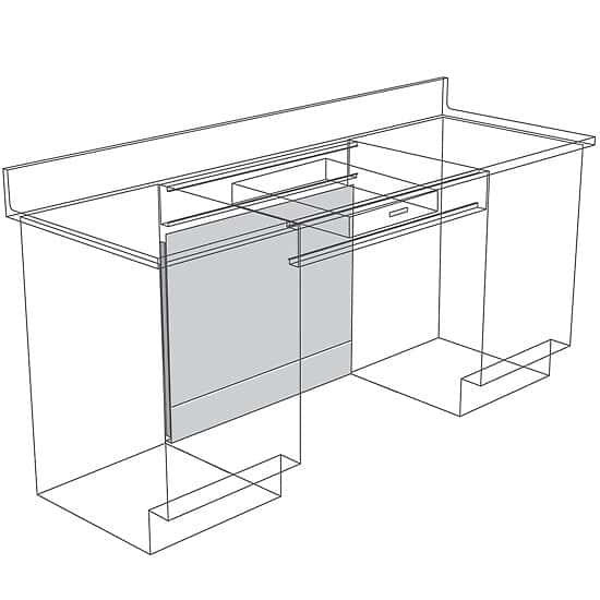 ICI Quick Ship Standing Height Knee Space Panel for use with Apron ...
