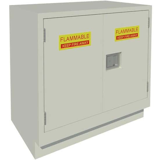 ICI Quick Ship Standing Height, Solvent Storage Cabinet, 2 Door, 36 ...