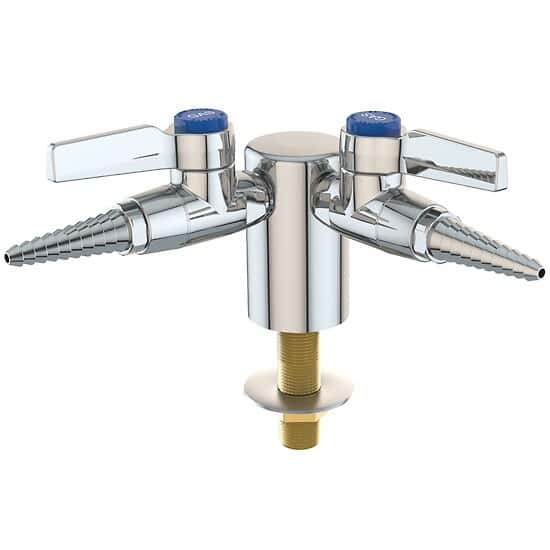 ICI Quick Ship Laboratory Ball Valve, Two 90° Turrets, Gas from Cole-Parmer