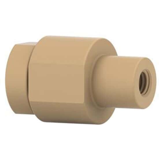 Idex Nonmetallic Inline Check Valve, 1 psi, 0.02" ID, 10-32 (F) to 10 ...