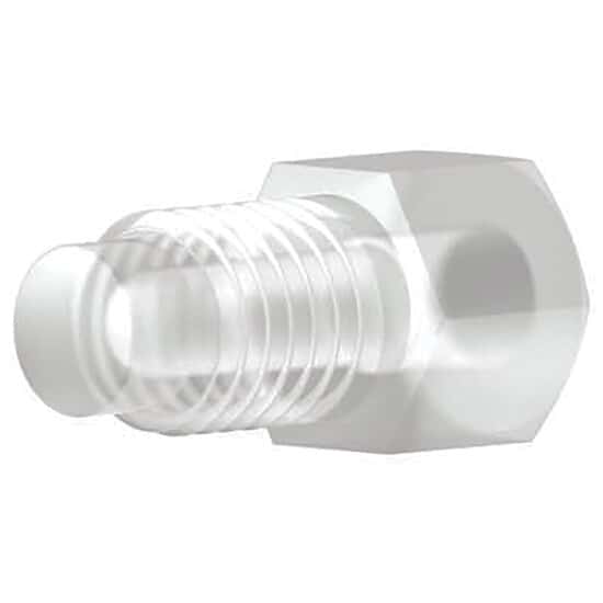 Idex Port Plug, 5/16" Hex Head, Natural ETFE, 1/4-28 Flat-Bottom; 1/EA ...