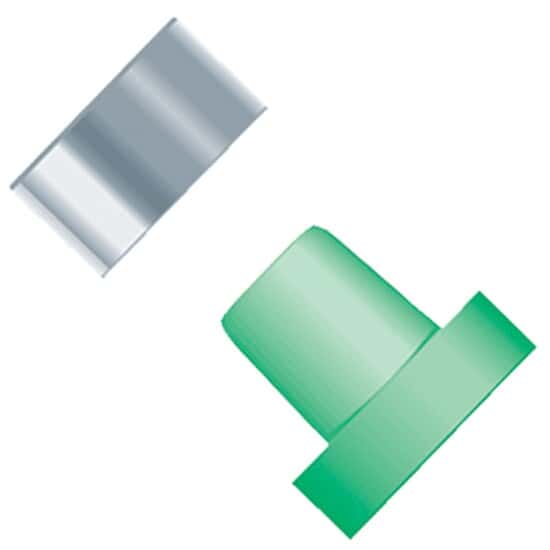 Idex Super Flangeless™ Ferrule, Green ETFE/SS Ring, 1/32" OD Tubing, 10 ...