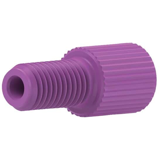 Idex Flangeless Male Nut, Standard Knurl, Purple Acetal, 1/8" OD Tubing ...