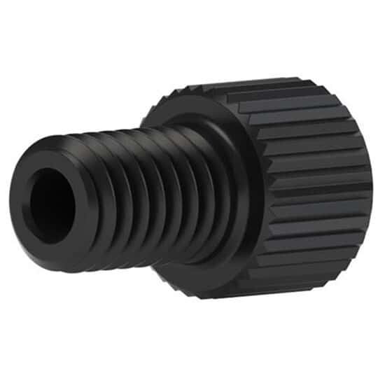 Idex Flangeless Male Nut, Short Head, Black PEEK, 1.8, 2.0, 3.0 mm, 1/8 ...