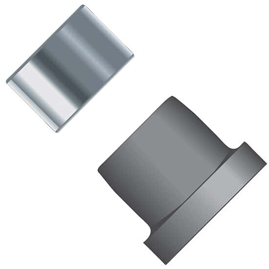 Idex Super Flangeless™ Ferrule, Black PEEK/SS Ring, 1/8" OD Tubing, 1/4 ...