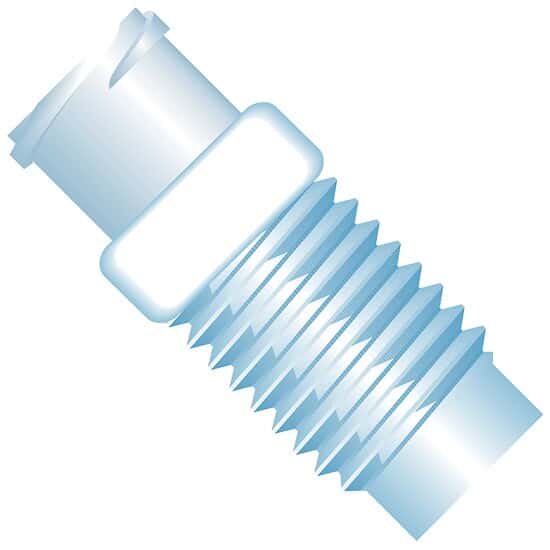 Idex Threaded Luer Adapter, Natural ETFE, 0.050" Bore, Female Luer x ...