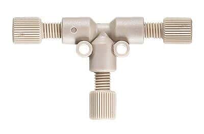 Idex Low-Pressure Tee Assembly, Natural PEEK, 0.020" Bore, 1/16" OD ...