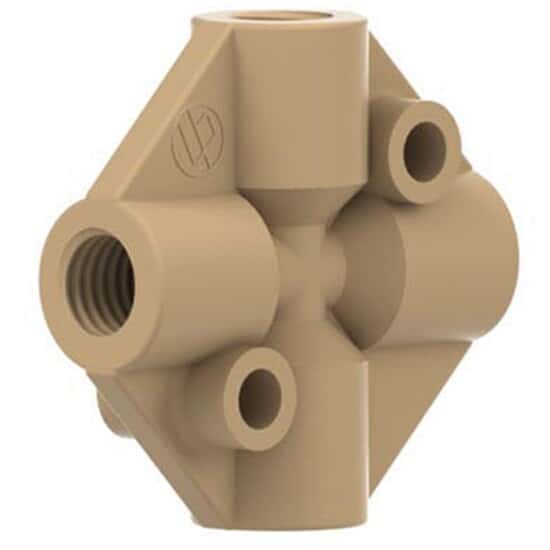 Idex Low-Pressure Cross Body, Natural PEEK, 0.050" Bore, 1/8" OD Tubing ...