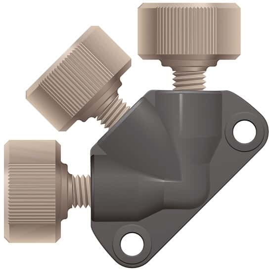 Idex High-Pressure Static Mixing Tee Assembly, PEEK, 0.020" ID, 1/16 ...