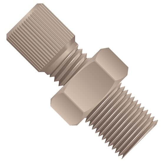Idex Threaded Adapter with Fitting, PEEK, 1/8" ID, 5/16-24 Flat Bottom ...