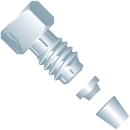 Idex VHP Fitting, Male Nut/Ferrule, SS, 1/16" OD Tubing, 10-32 Coned, 1 ...