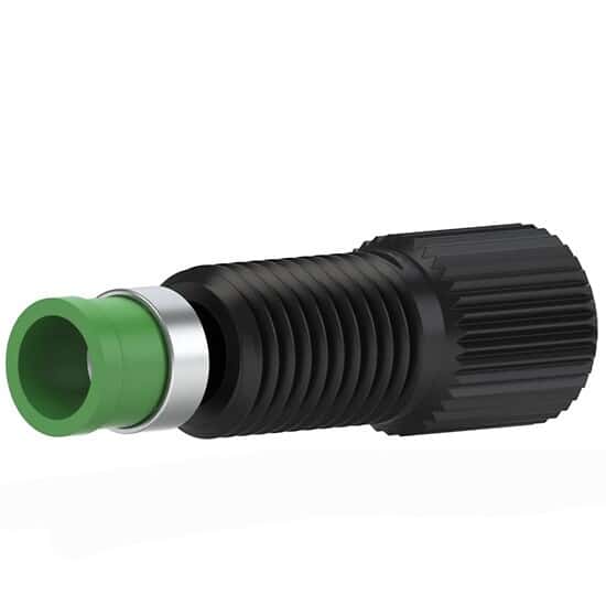 Idex Super Flangeless™ Fitting, Black PEEK/ETFE/SS, 3/16" OD Tubing, 5/ ...