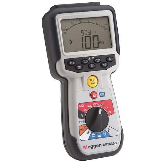 Megger MIT430/2 Insulation Tester, CAT IV, PI and DAR, Data Logging ...