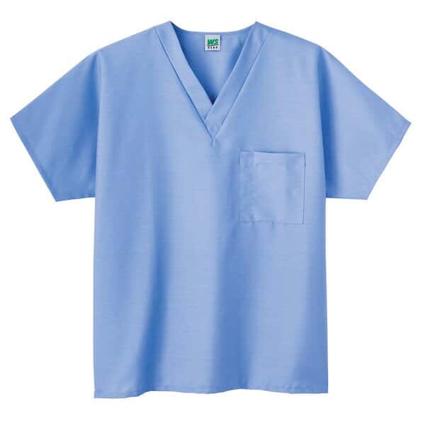 Meta Unisex Scrub V-Neck Top, Ceil (Light Blue), Large from Cole-Parmer
