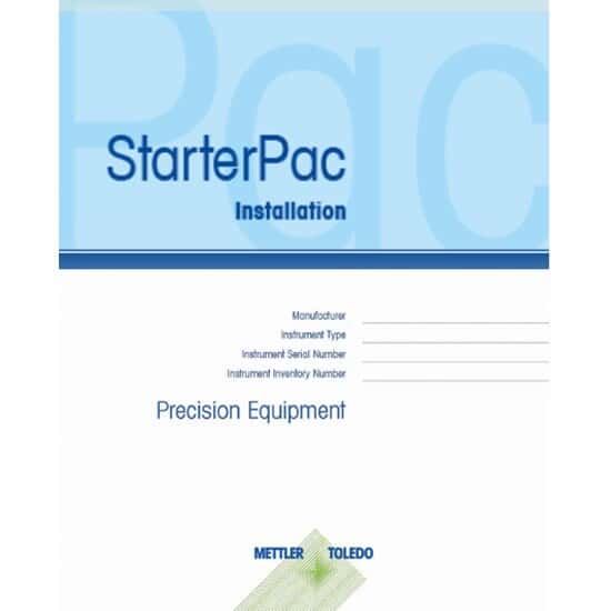 Mettler Toledo StarterPac On-Site Installation with ACC for MR and MA ...