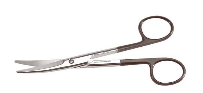 Miltex SuperCut scissors, Precision-grade, Blunt, curved from Cole-Parmer