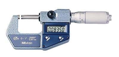 Mitutoyo Battery-powered digital micrometer with IP54 housing, 0 to 6 ...