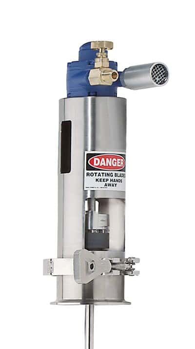 Sanitary mixer; stainless steel body, pneumatic direct drive from Cole ...