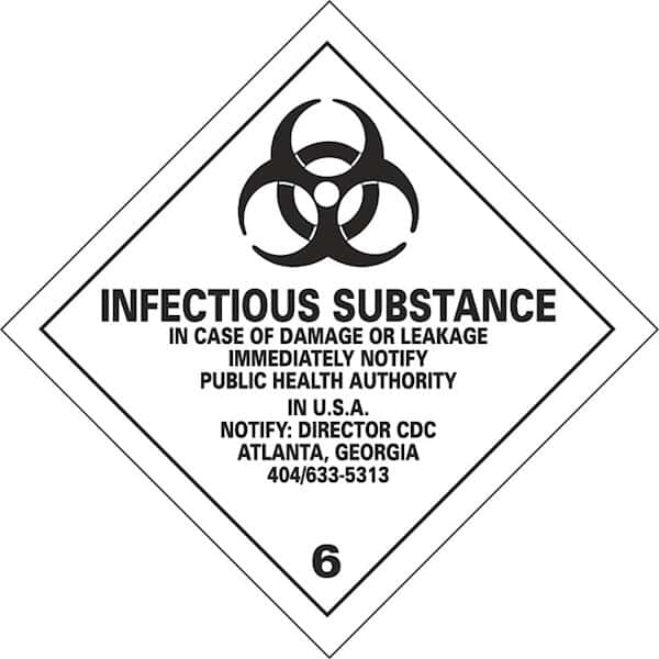 National Marker DL53AL Labels Infectious substance from Cole-Parmer