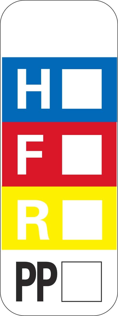 National Marker WOL4 Hazardous Material Identification Label, 2-7/8"W X ...