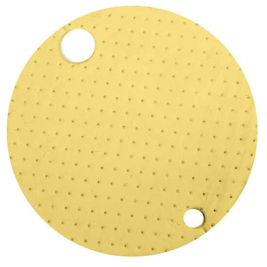 NPS Spilfyter Hazmat Yellow Drum Top Spill Pad, Heavy-Weight, 22 ...