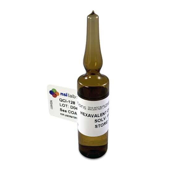 NSI Lab Solutions QCI-128 Hexavalent Chromium QC Concentrate; 10.5 mL from Cole-Parmer