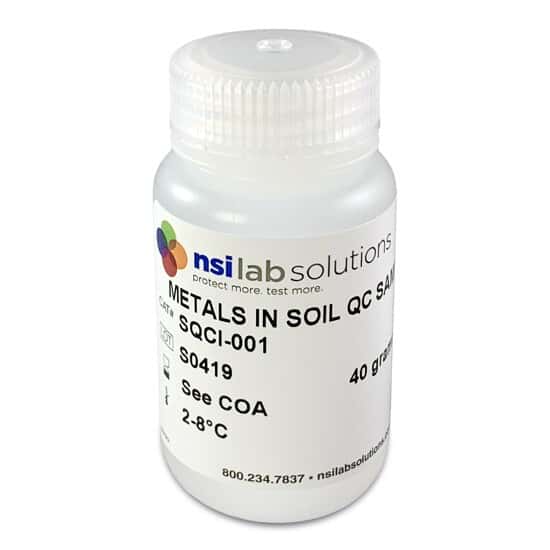 NSI Lab Solutions SQCI-001 Metals in Soil Reference Material; 40 g from Cole-Parmer