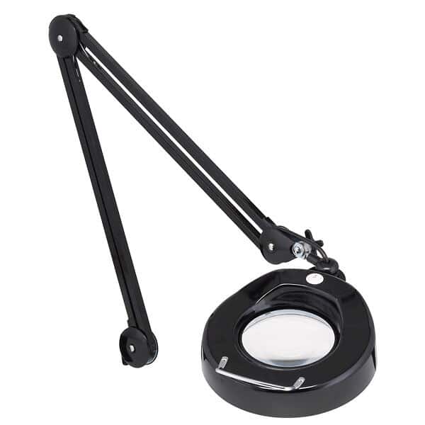 O C White EM-45-5D-B Circular Illuminated Magnifier, 5" Dia, 2.25x Mag ...