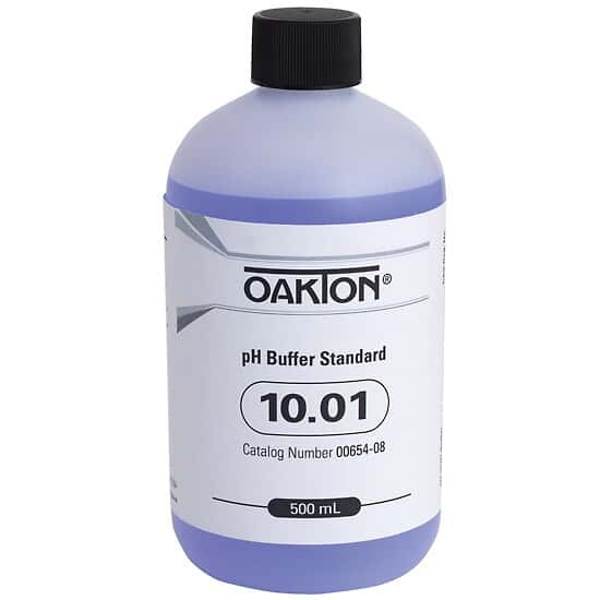 Always in Stock - Oakton Traceable® pH CRM Buffer, Blue, pH 10; 500 mL from Cole-Parmer