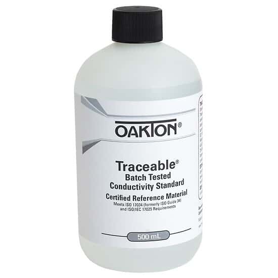 Oakton Traceable® CRM Conductivity and TDS Standard, Batch-Tested, 1413 ...