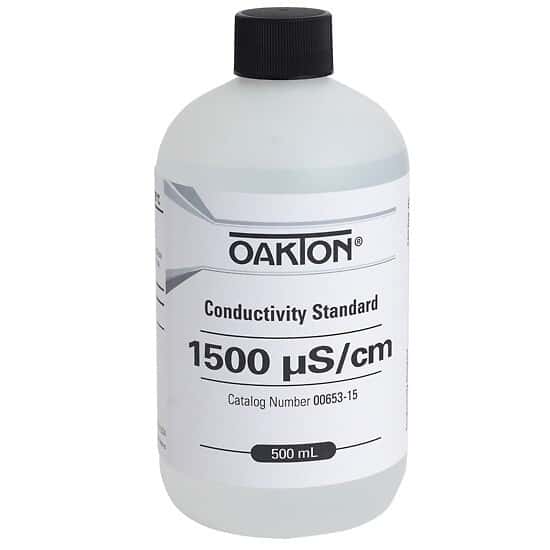 Oakton Conductivity and TDS Standard, 1500 µS; 500 mL from Cole-Parmer ...