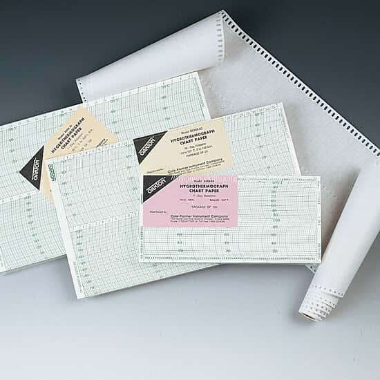 Oakton Hygrothermograph Chart Recorder Paper; -10 to 50°C, 32 Day, 6 ...