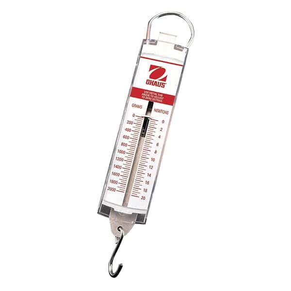 Ohaus 8004-MN Pull-Type Hanging Spring Scales, 2000g x 50g, and 20N x 0 ...